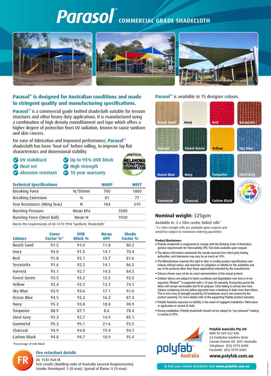 Shade Sail Colours - Superior Shade Sails Brisbane